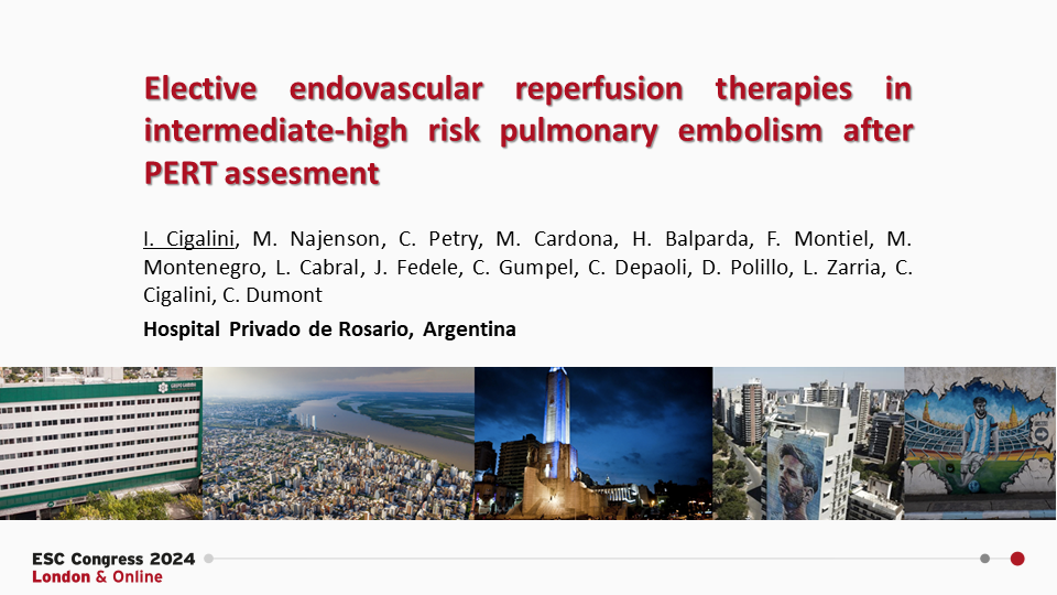 ESC 2024 | Elective endovascular reperfusion therapies in intermediate ...